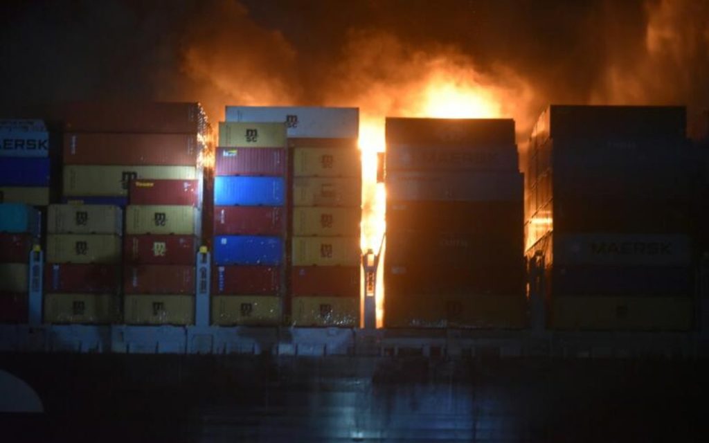 Watch: Footage of MSC Containership Fire