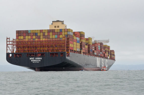 In Pictures: MSC Anna leaves Port of Oakland - Port Technology ...