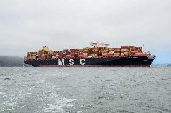In Pictures: MSC Anna leaves Port of Oakland - Port Technology ...