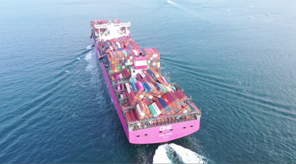 ONE Apus container catastrophe highlights potential drone use in ports ...